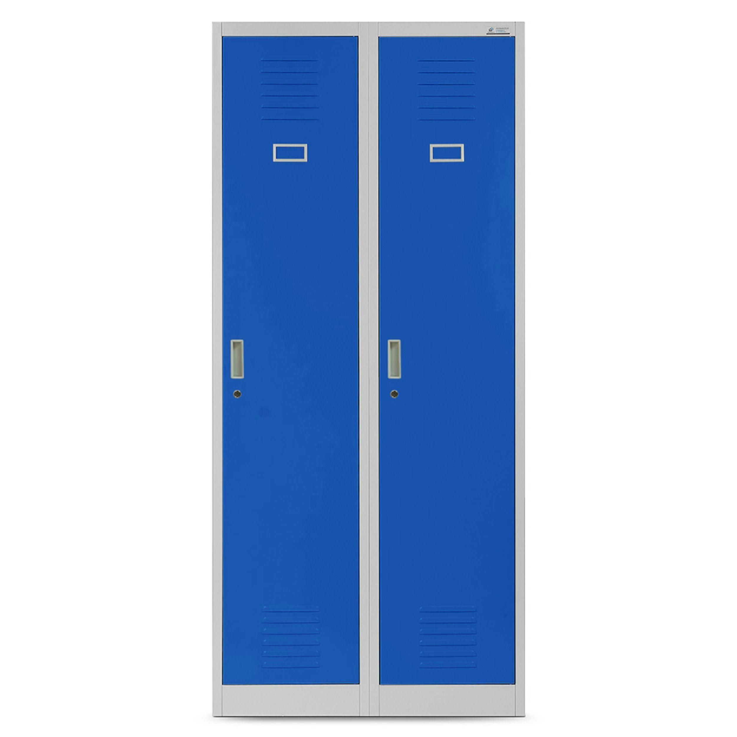 Spind Garderobenschrank Umkleideschrank Metallschrank grau-blau ...
