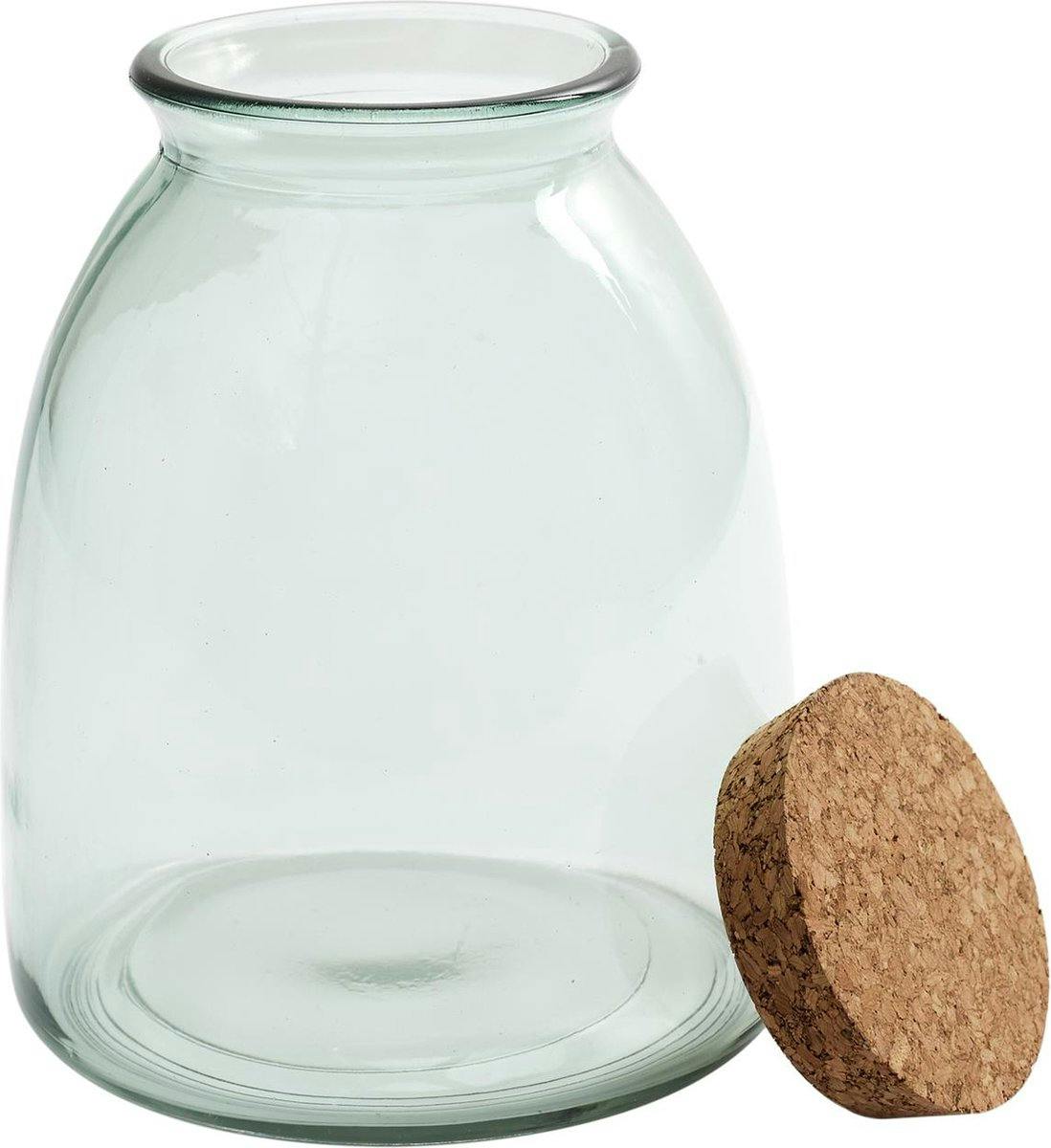 Tarro de cristal con tapa de corcho - 1 litro - Transparente | Makro