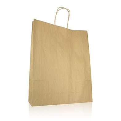 Déstockage // Sac papier brun non vergé 44+14x49 cm - Vendu par 200 | METRO