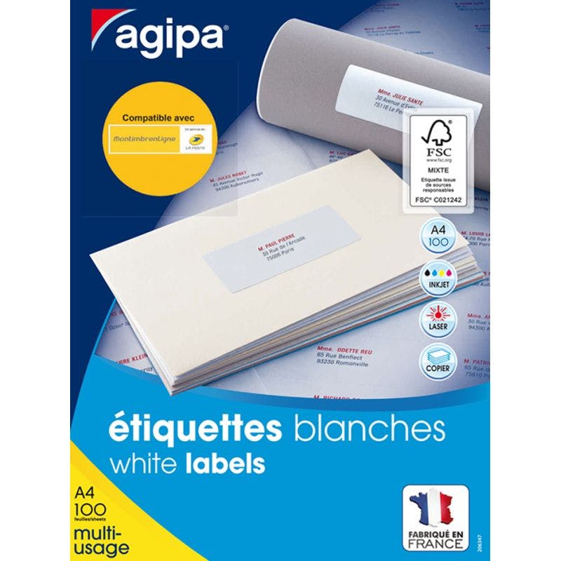 agipa Universal-Etiketten, 99,1 x 93,1 mm, weiß | METRO