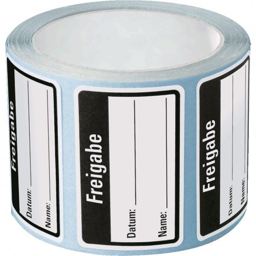 Aufkleber I Qualitätsaufkleber Freigabe, Haftpapier, ablösbar, 40x25mm ...
