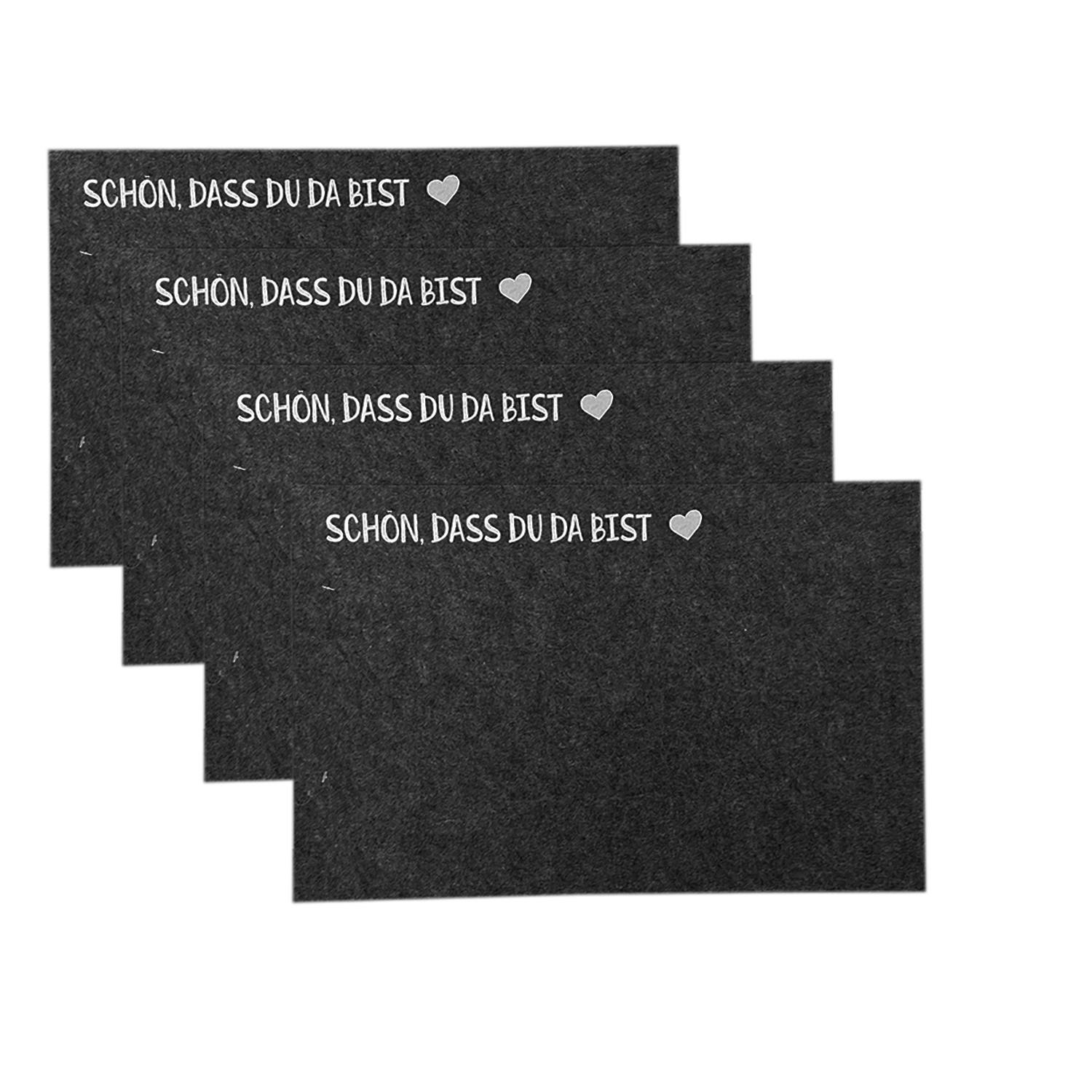 4er Platzset Tischset Platzdeckchen Untersetzer Platzmatten Filz | METRO