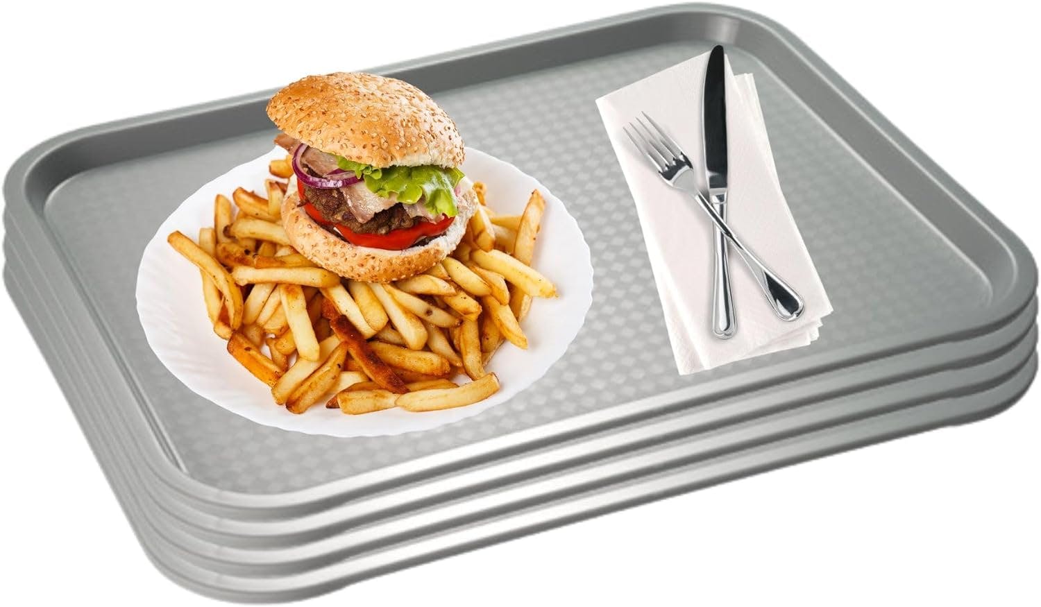 APS 4er Set APS Fast Food-Tablett/Serviertablett53 x 32,5 cm, H: 2 cm ...