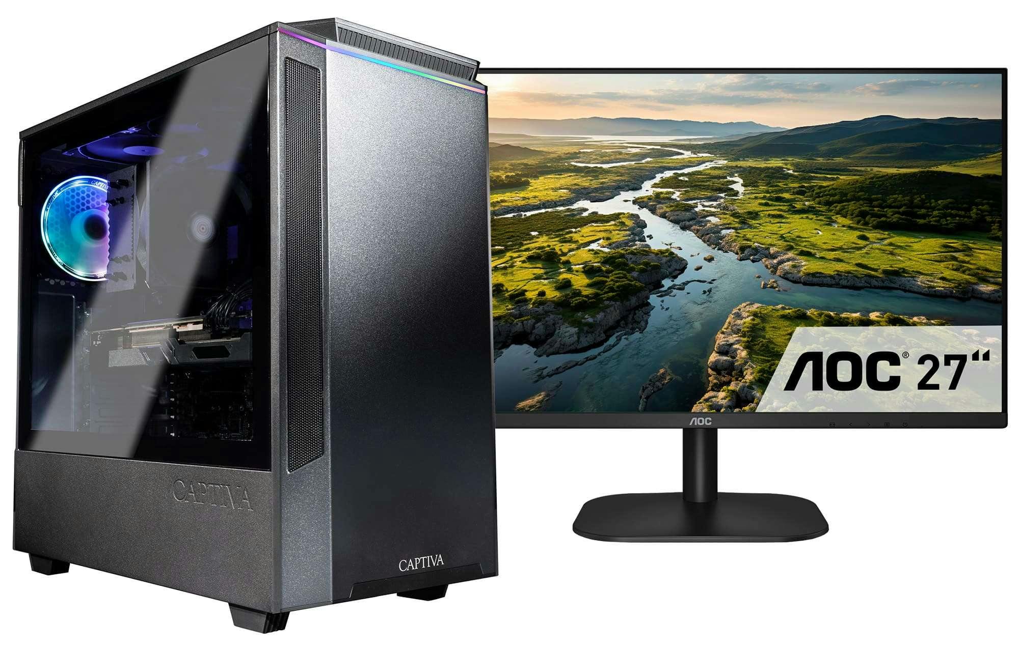 Captiva PC Power Starter R75-000 TFT Bundle (Ryzen 5 5600G/SSD 1TB/16GB ...