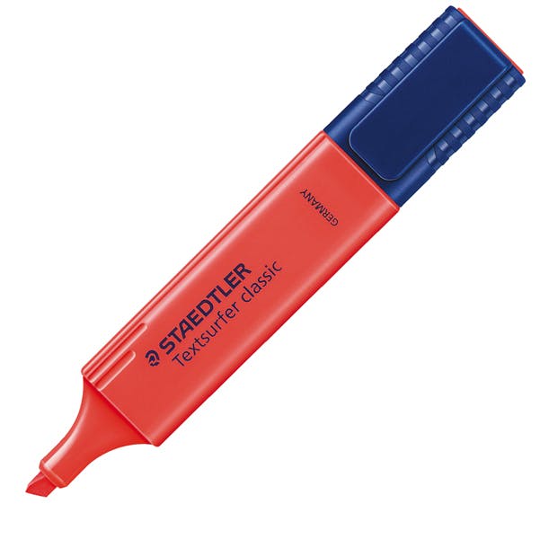 STAEDTLER Textmarker classic 364-2 1-5mm Keilspitze rot | METRO