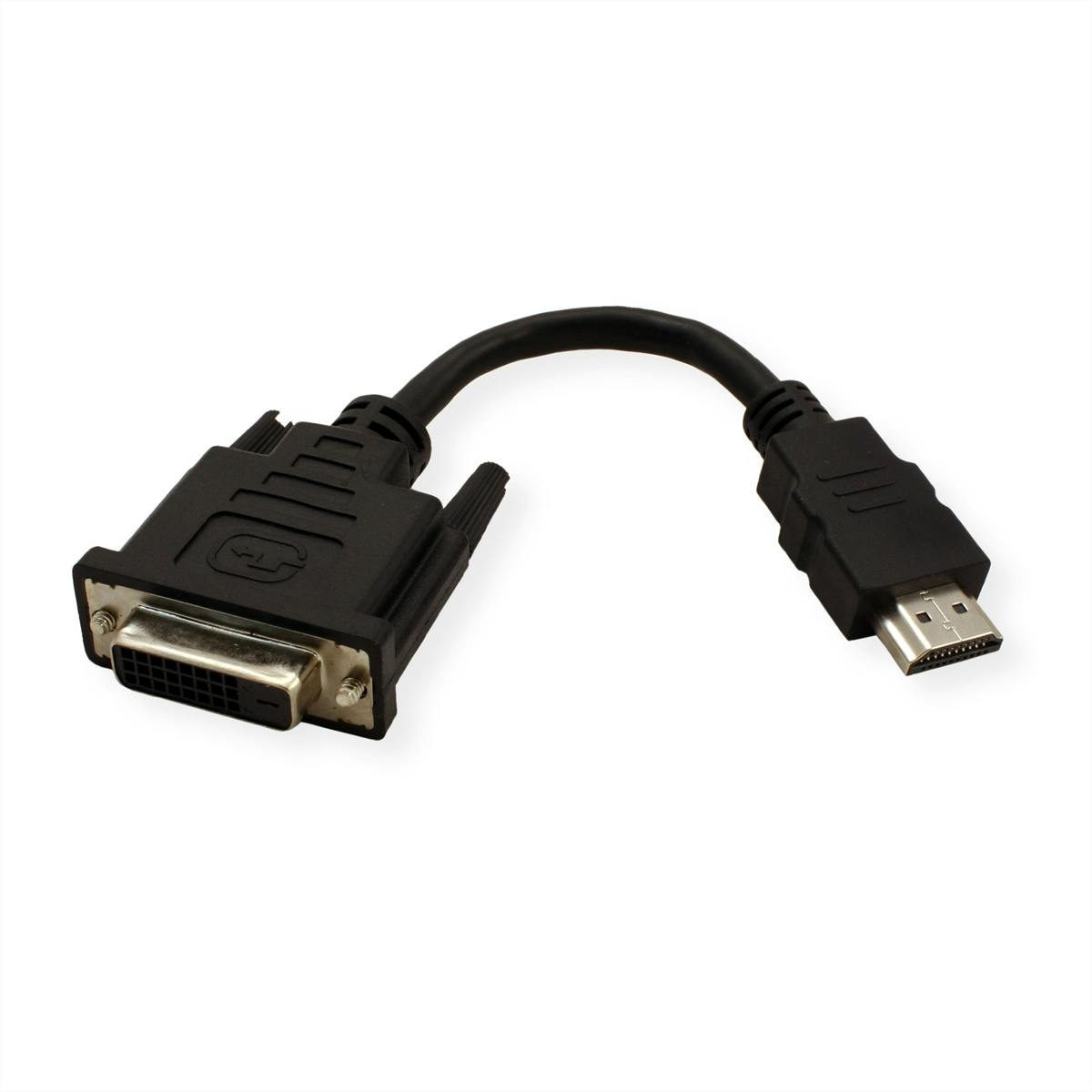 VALUE HDMI-DVI-adapter, HDMI M / DVI-D F | Makro