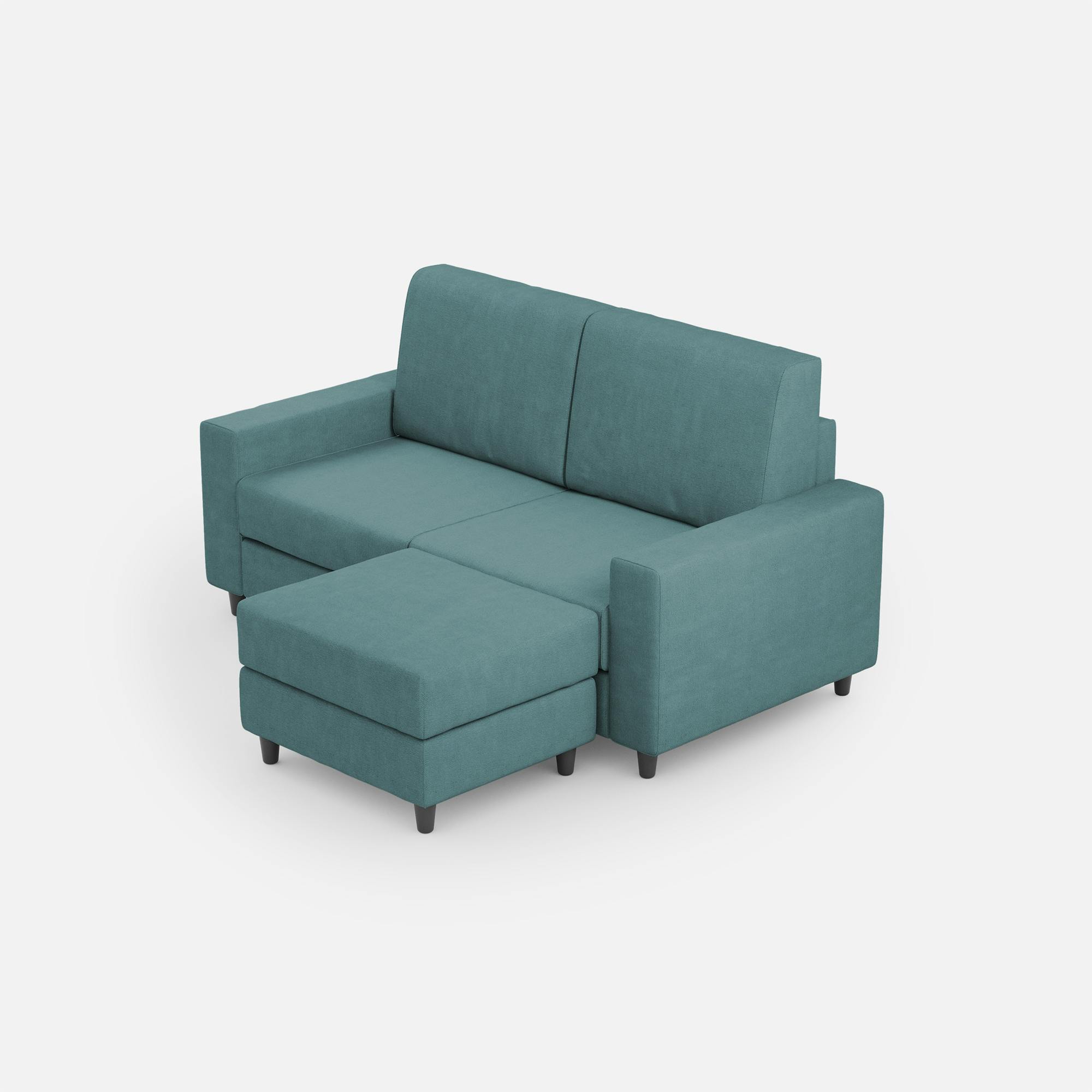 Sakar 2-zits medium bank (twee zitplaatsen van 70 cm) + poef ...