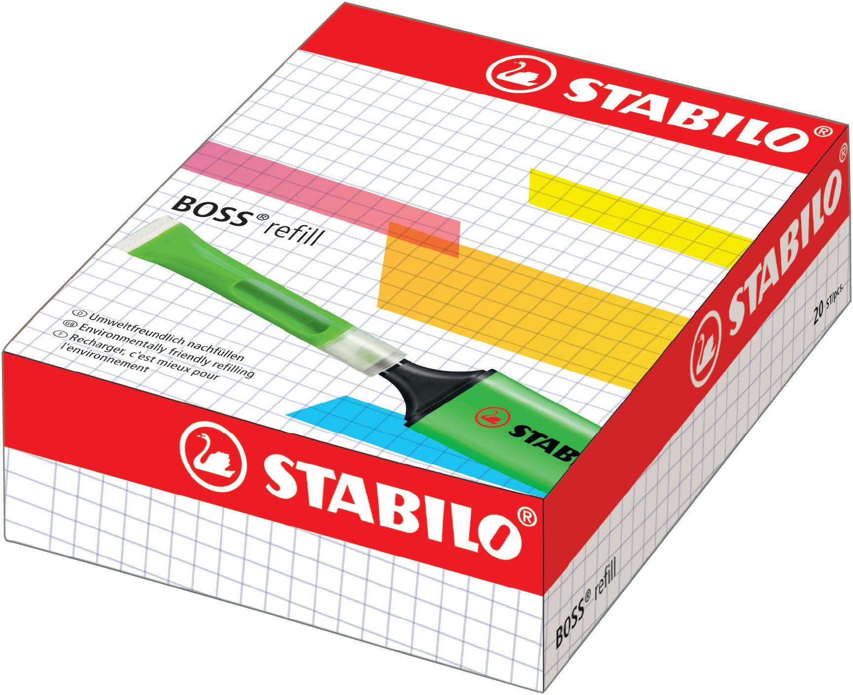 STABILO 20 recharges BOSS ORIGINAL coloris panachés | METRO