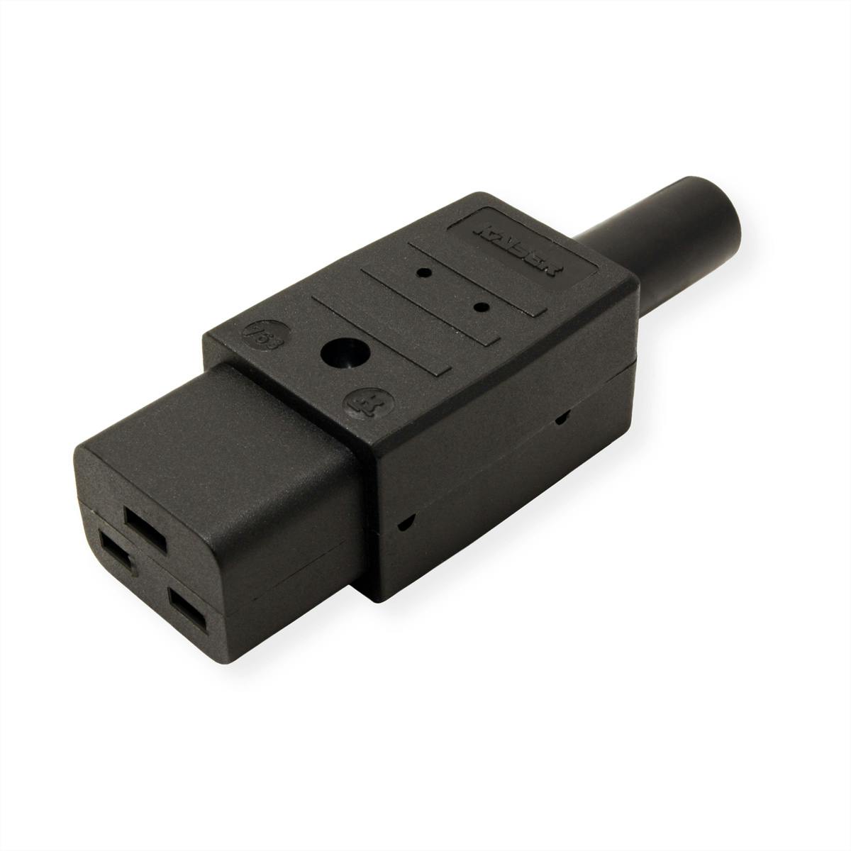 BACHMANN Apparaten stroom connector IEC320 C19 16A/250VAC, zwart | Makro