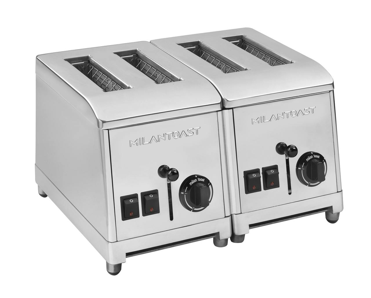 MilanToast – 4-Sitzer-Toaster aus Edelstahl, 220–240 V, 50/60 Hz, 2,68 ...