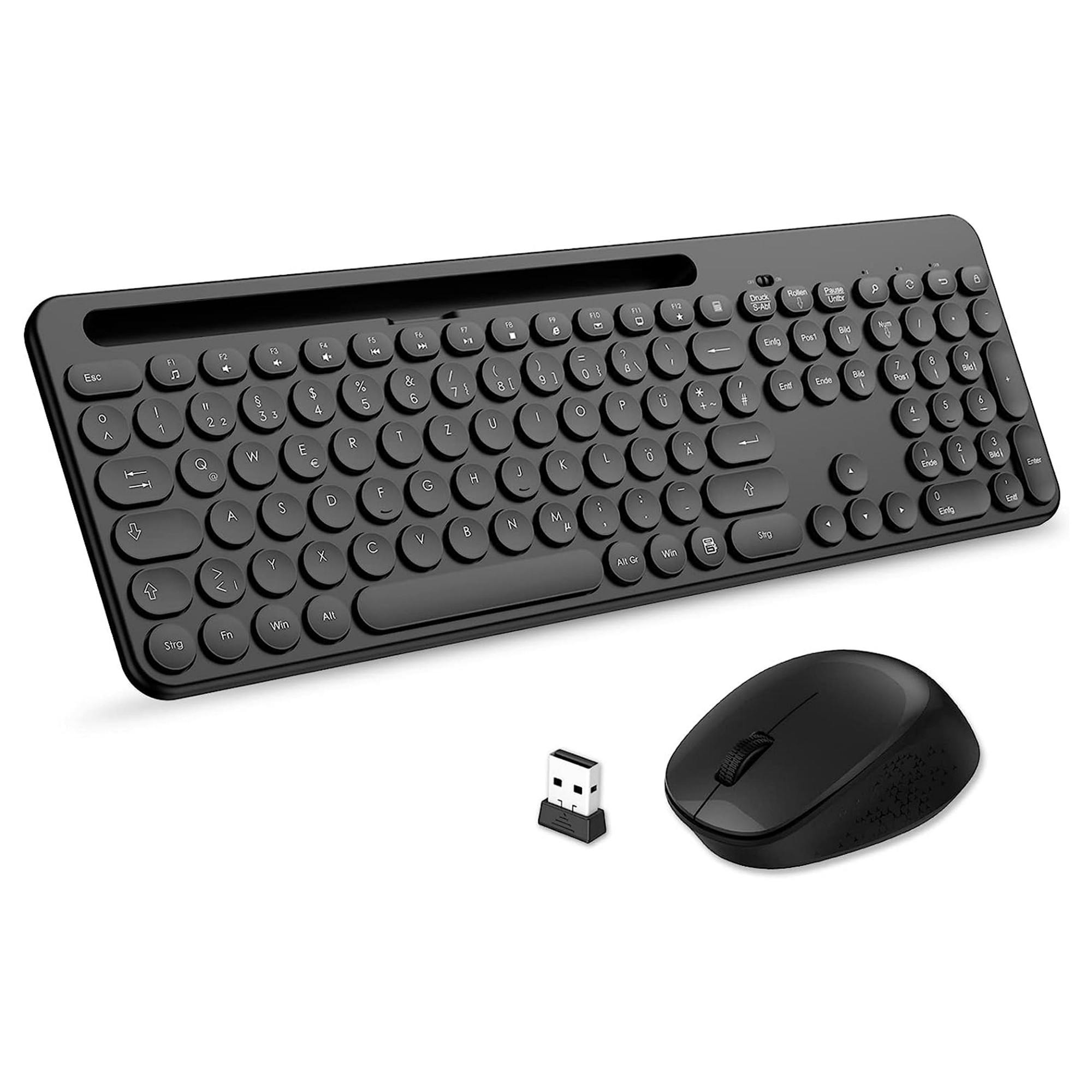 Kit Mouse E Tastiera Wireless Senza Fili Layout Tedesco Qwertz De ...