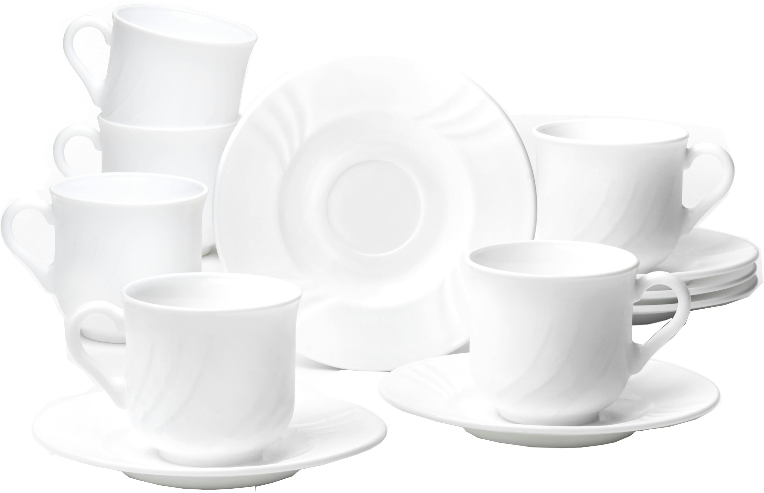 Bormioli Ober- und Untertasse Ebro | Weißes Porzellan | Ebro Serie ...