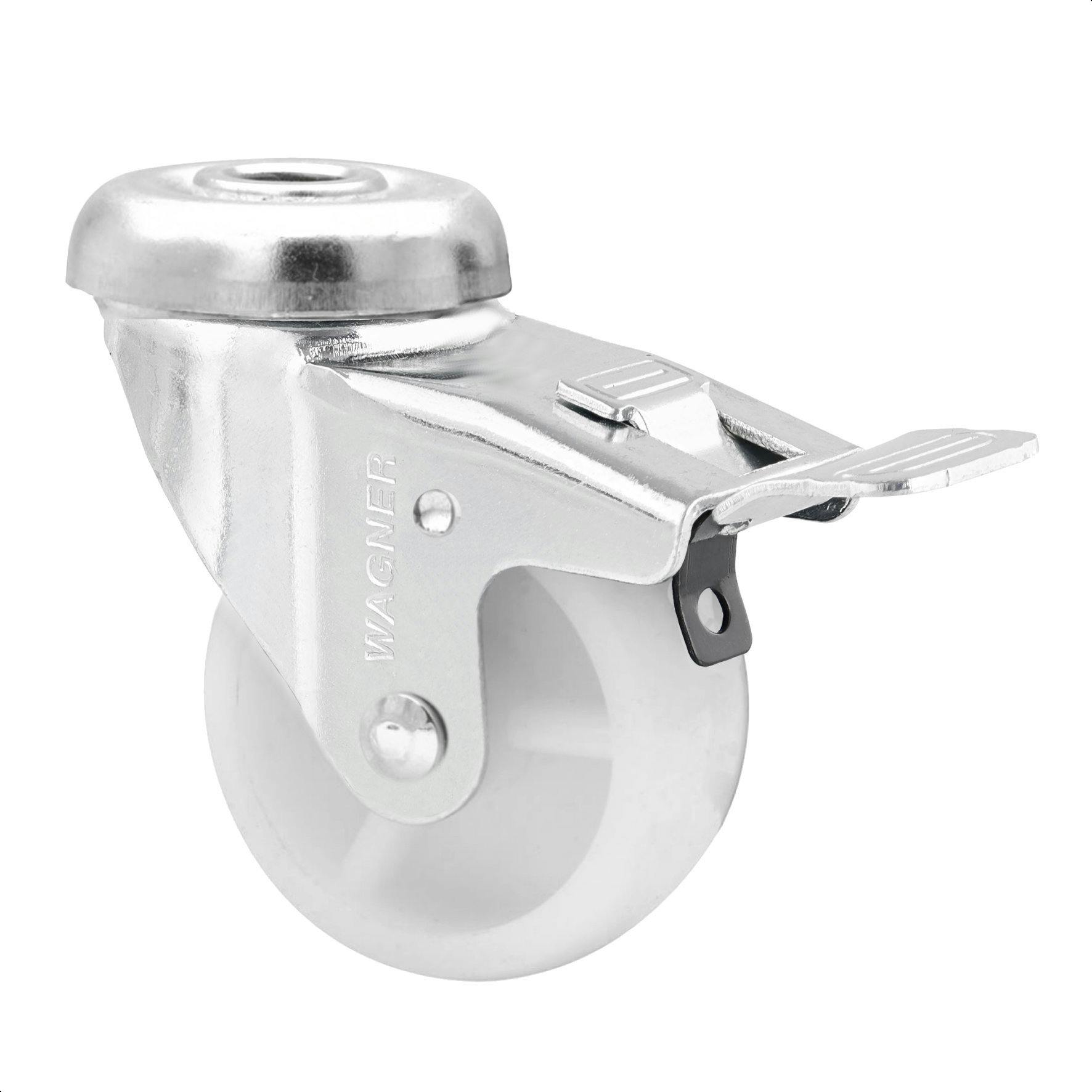 WAGNER ultrawendige 360° - Lenkrolle, Rückenloch, Bremse, für TENO ...