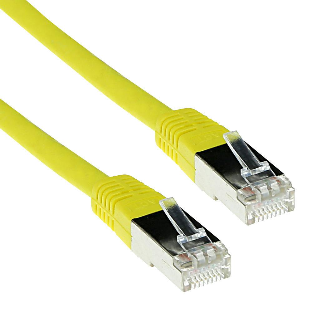 ACT FB9825 LSZH SFTP CAT6 Patchkabel Geel - 25 meter | Makro