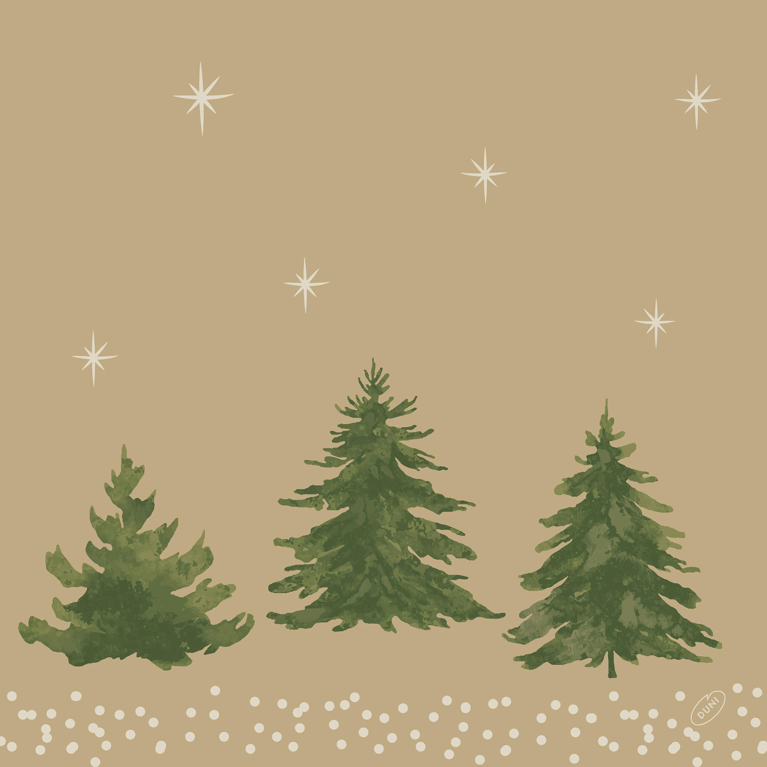 DUNI - Serviette Bio-Dunisoft 40x40cm Humble Trees - 6x60 = 360 pièces ...