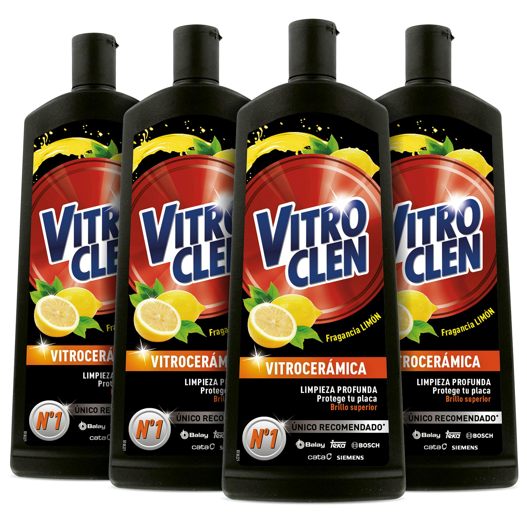 Vitroclen Limpiador de Vitrocerámica en Crema, acción protectora y ...