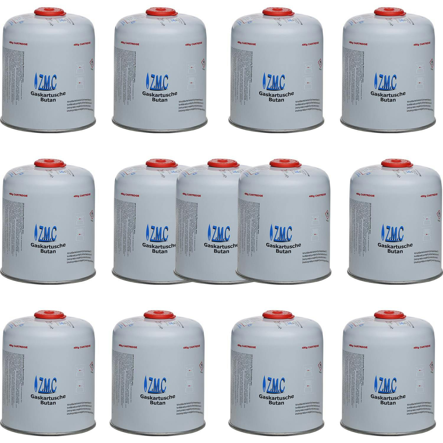 Propan Butan Gas 450g Schraubventil Gaskartusche 900ml Ventilkartusche ...