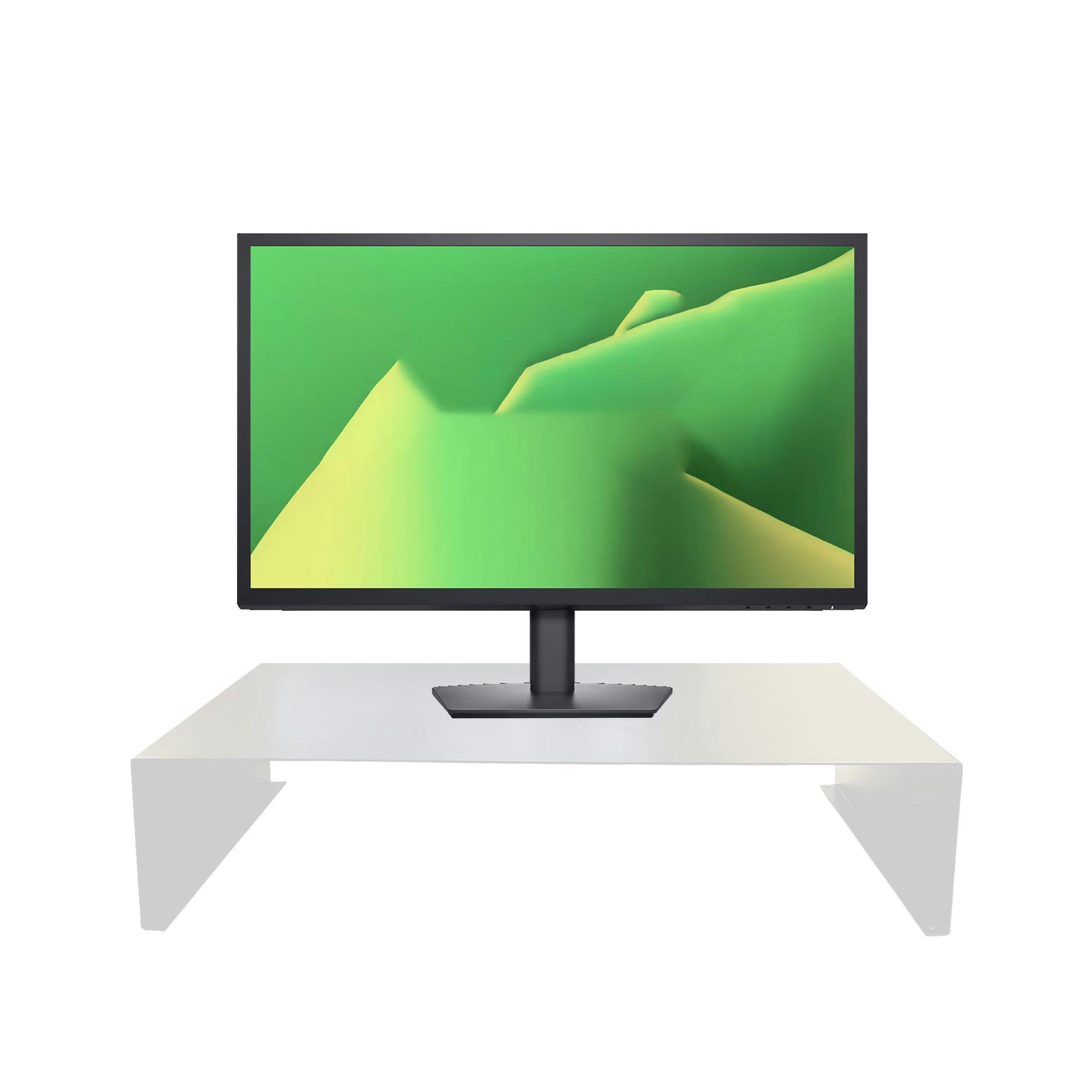 DeskUp - Soporte para monitor de PC de escritorio, blanco, 78x15 cm | Makro