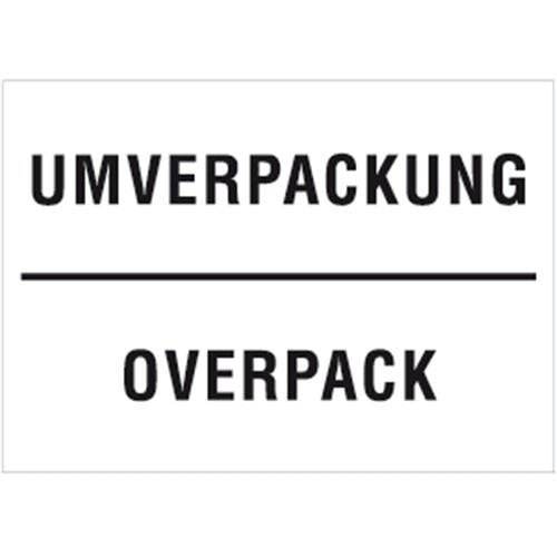 Aufkleber Umverpackung/Overpack, Folie, 148x105 mm, 1000 Stück/Rolle ...