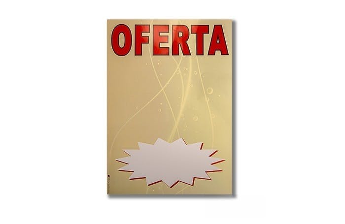 Cartel Oferta para grandes superficies y supermercados 200 grs. Modelo ...