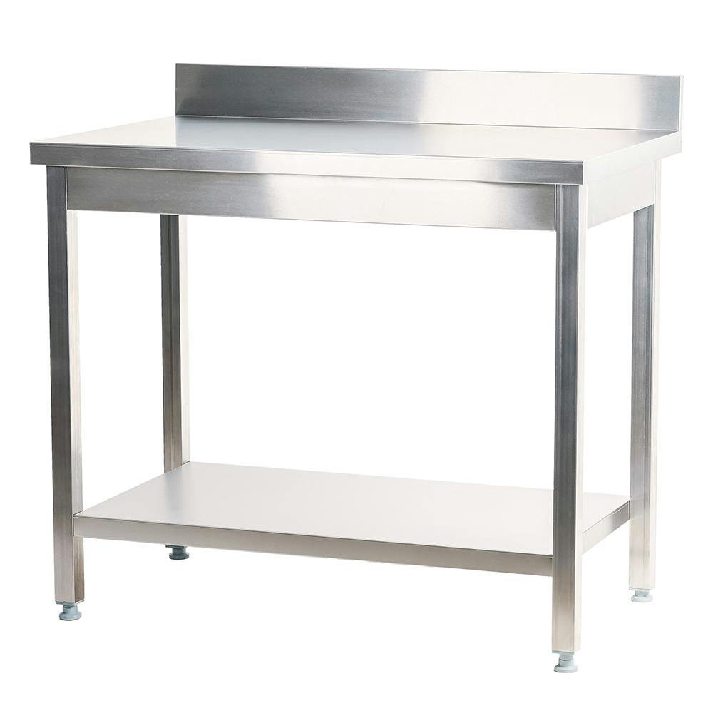 Romux® RVS Werktafel voor Horeca Wandmodel met 1 Legplank 800x700x850 ...