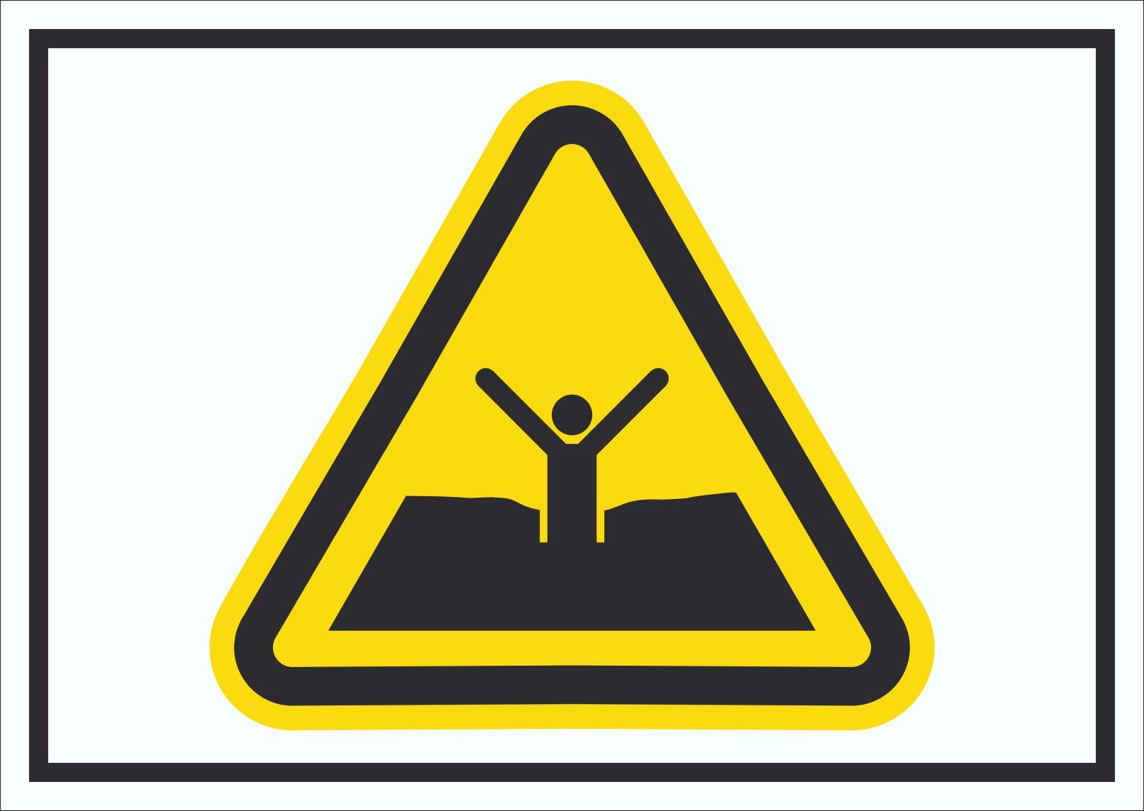 Schild Warnung tiefer Schlamm Symbol A6 (105x148mm) | METRO