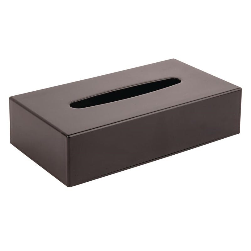 Zwarte rechthoekige tissue box | Makro