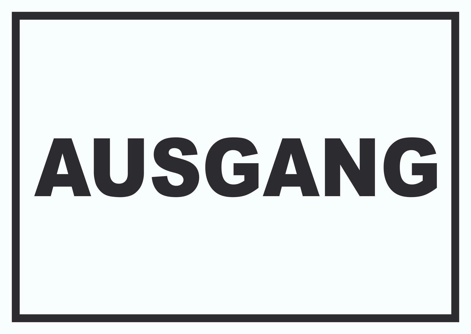 Ausgang Schild A0 Rückseite selbstklebend | METRO