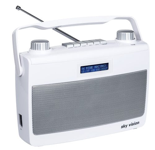 DAB+ Digital Kofferradio sky vision DAB 8W - weiss | METRO Marktplatz