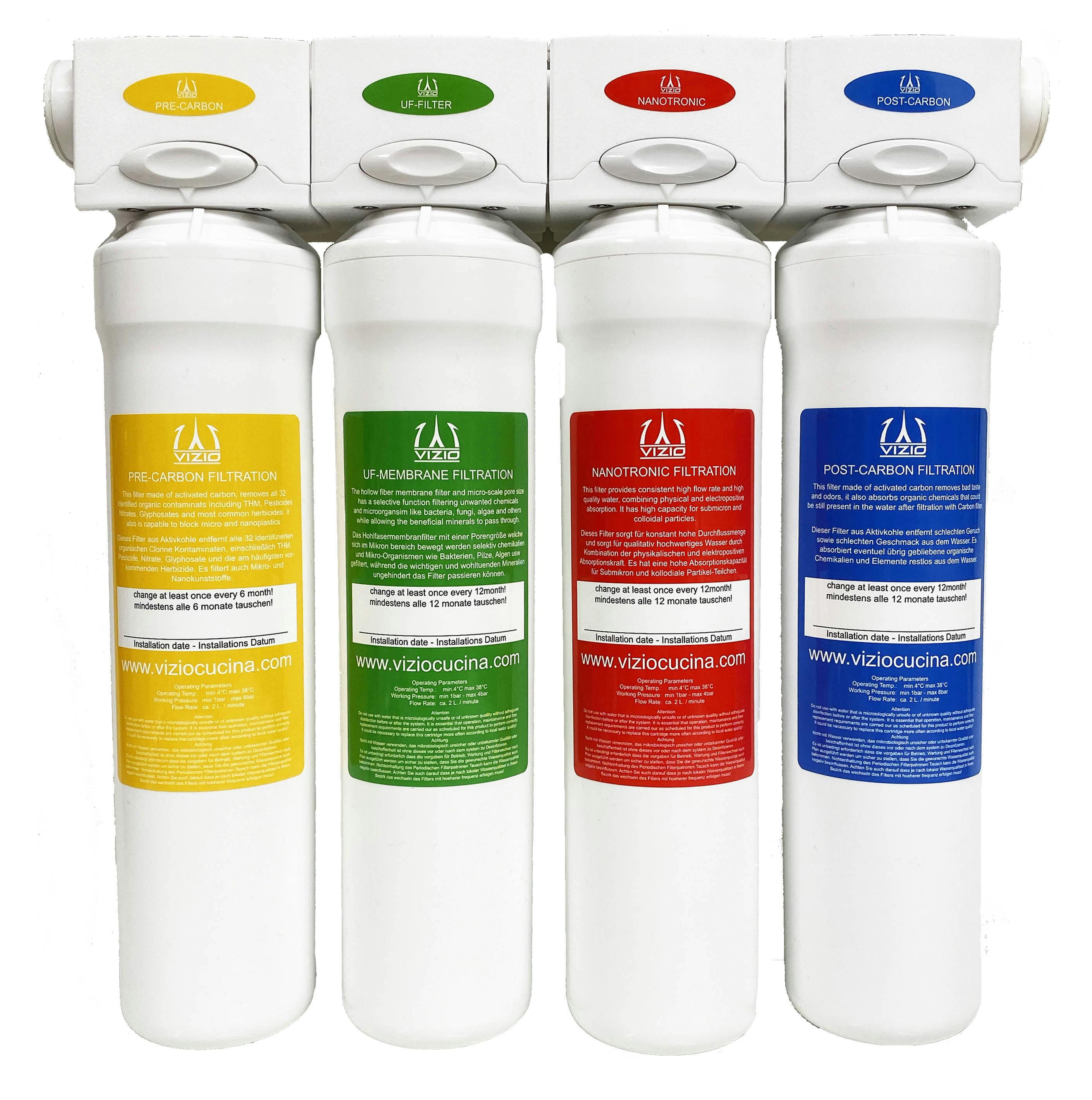 Trinkwasserfilter, Wasserfilter System, Hauswasserfilter 4 Stadien ...