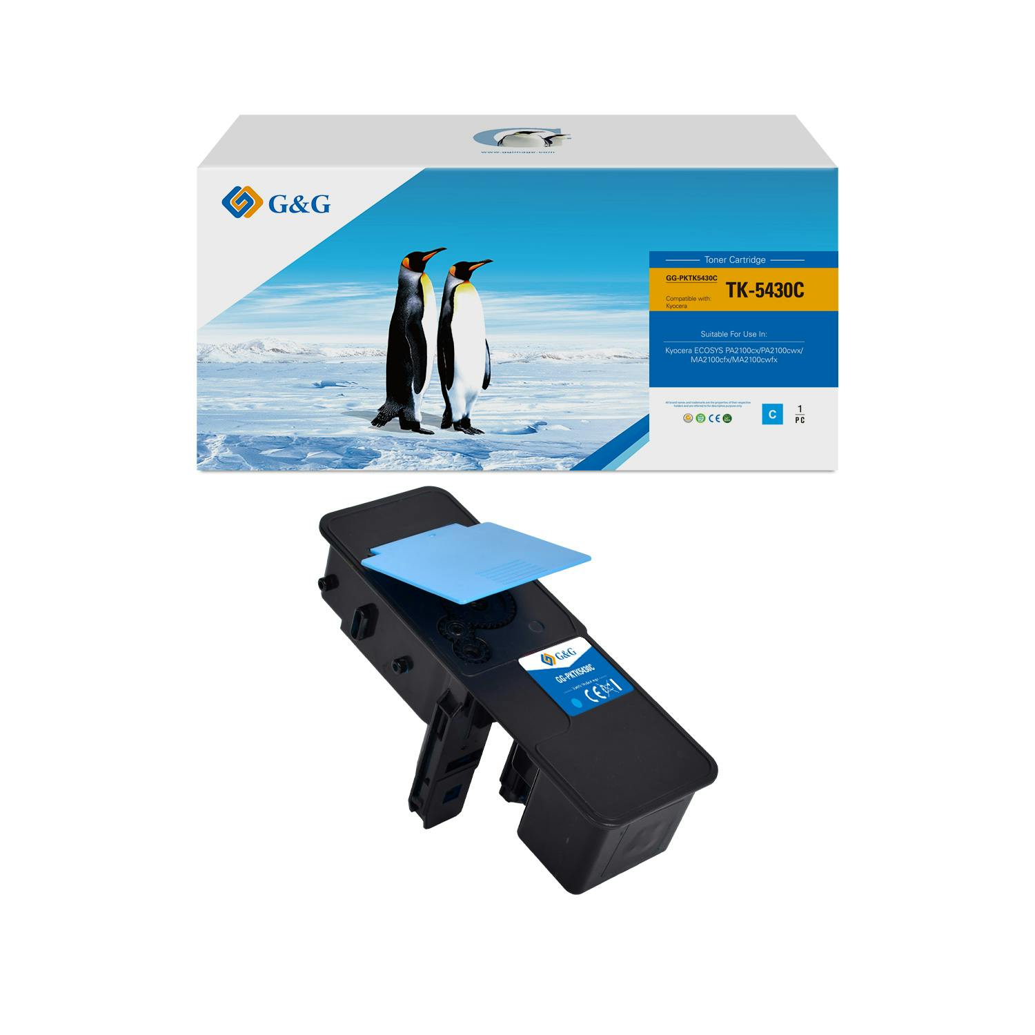 G&G TK5430 Huismerk Toner Alternatief voor Kyocera TK-5430C Cyaan | Makro