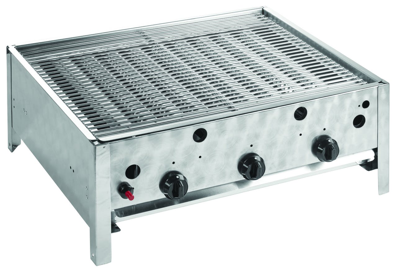 METRO Professional 3-flammiger Gasgrill, Edelstahl, 64,4 x 55.7 x 25,4 ...