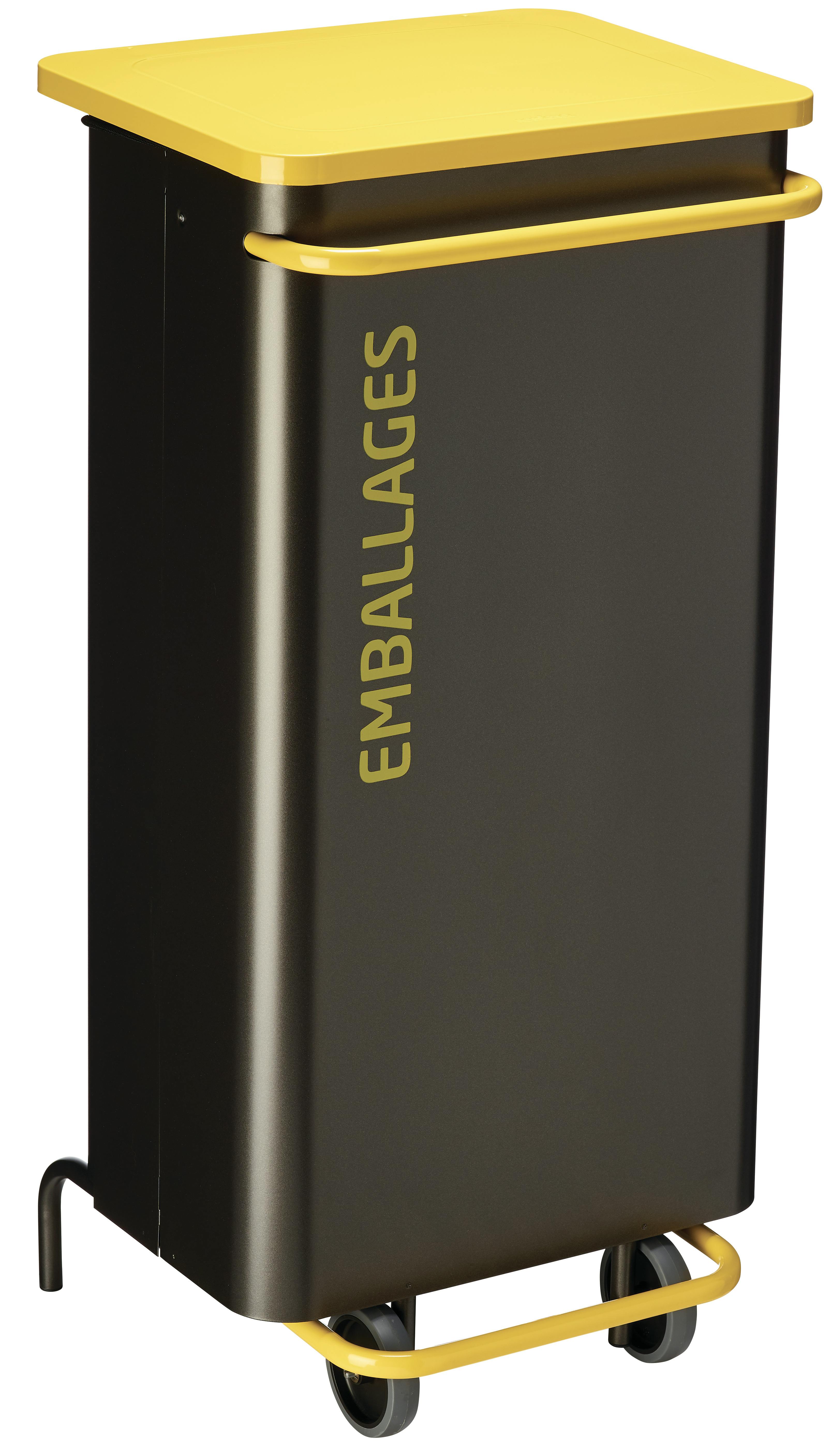 Rossignol - Poubelle mobile à pédale 110L NOMADE - emballages gris ...