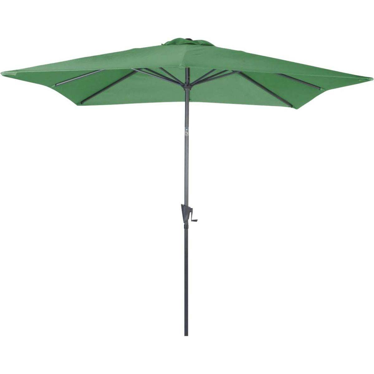 Parasol carré en aluminium avec manivelle 2,5m Tilt vert Alizé | METRO