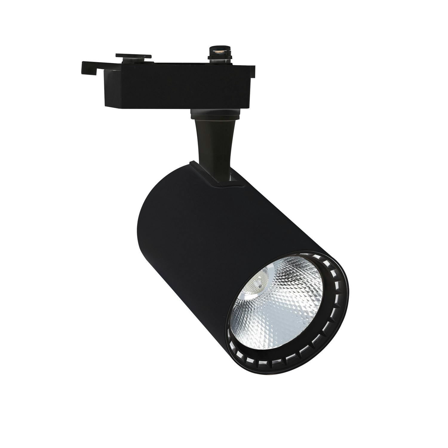 efectoLED Foco Carril LED Monofásico 30W Bron Negro Blanco Neutro 4000K | Makro