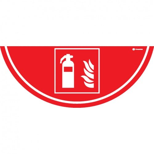 Aufkleber I Sicherheitsbodenmarkierungen Feuerlöscher, R9, 750x300mm ...