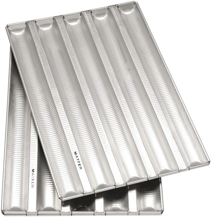 Matfer Alu-Gaufer Pâtissier-Bleche 600x400 für 5 Baguette-Brote (311119 ...