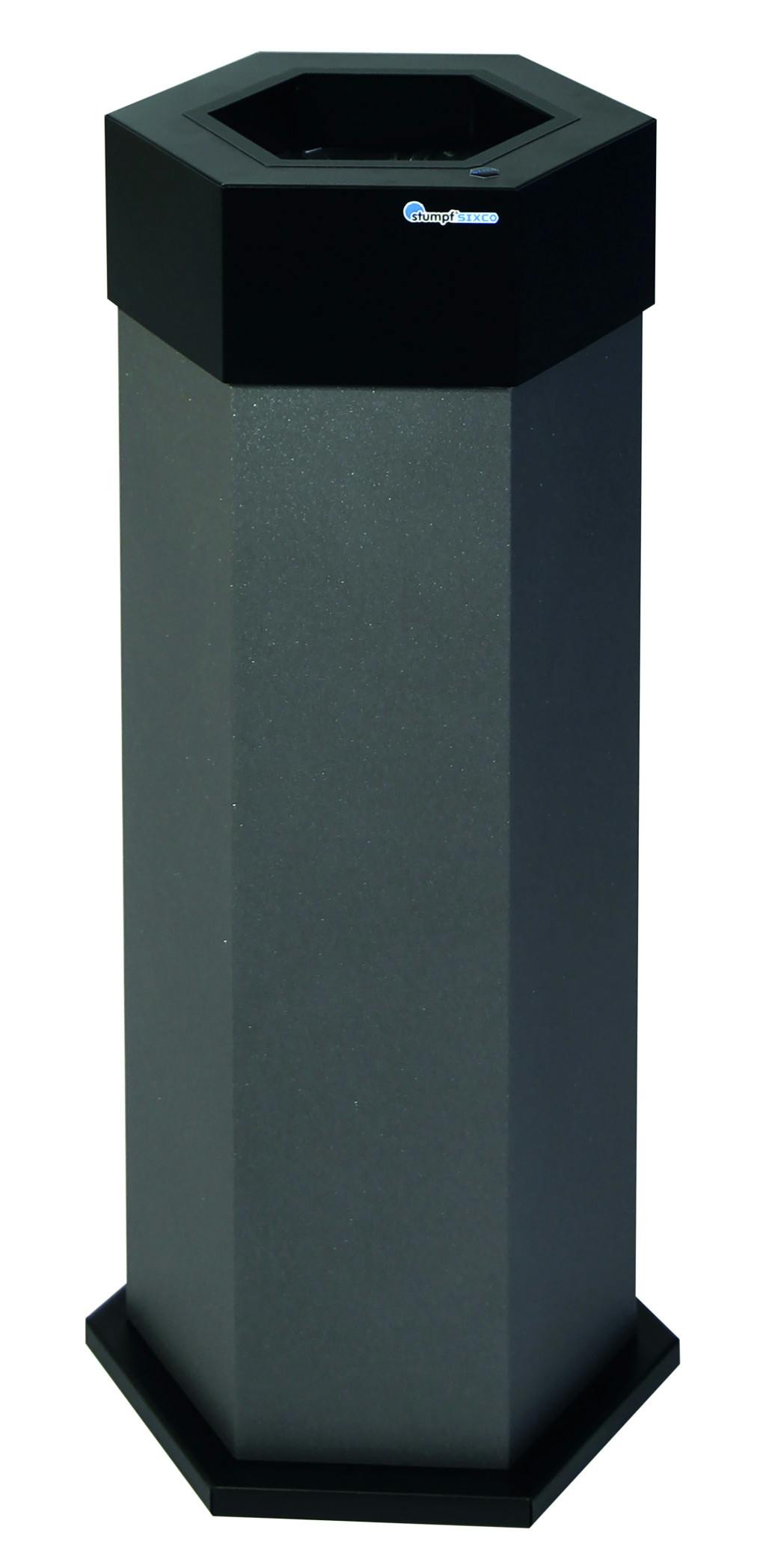 Sixco Abfallsammler retro-modern, sechseckig, eisenglimmer, 45 Liter ...