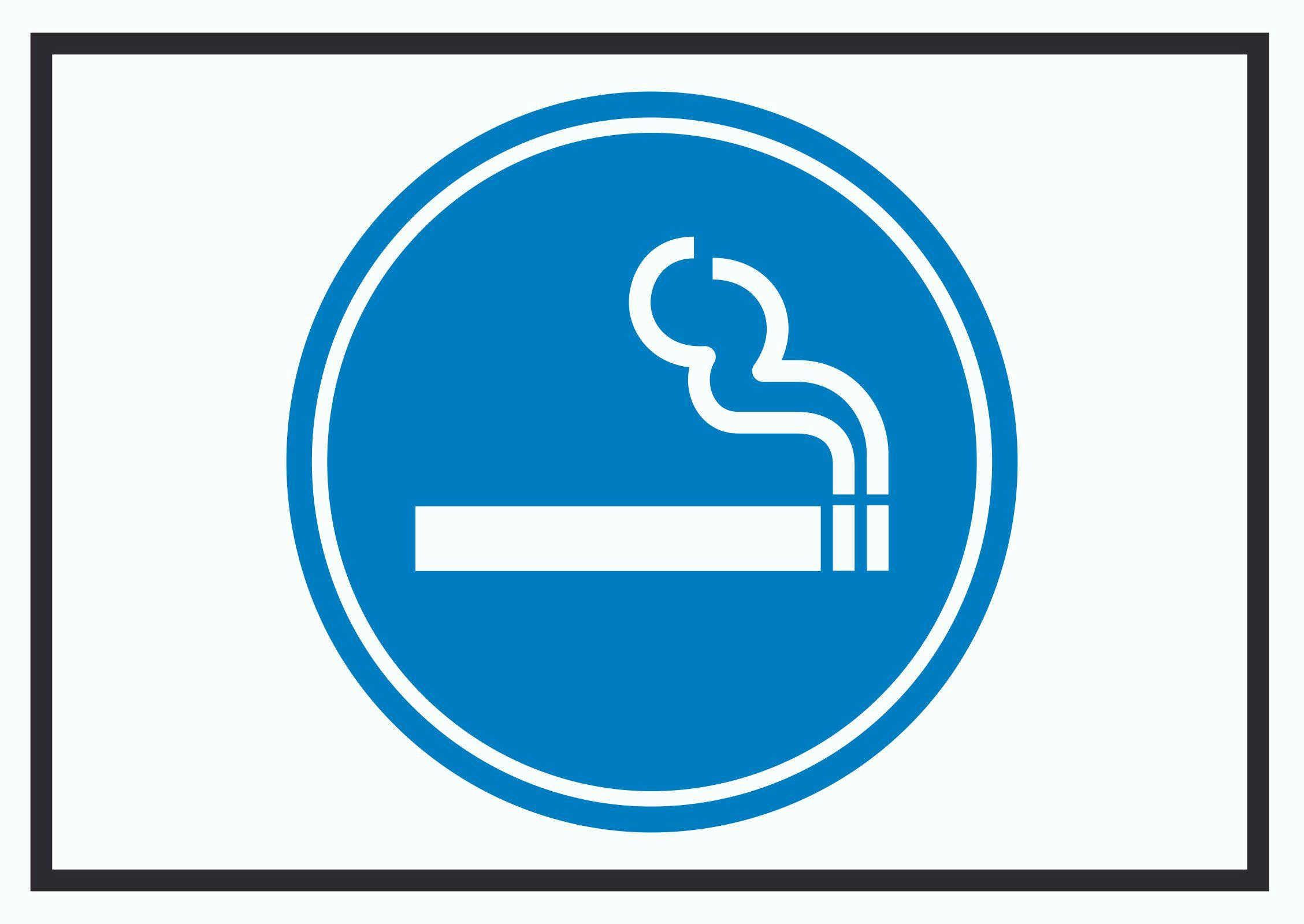 Raucherbereich Symbol Schild A4 Rückseite selbstklebend | METRO