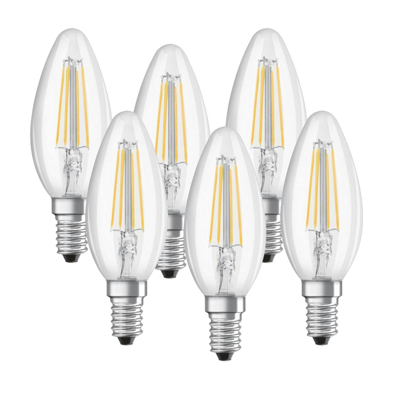 OSRAM LED BASE CLASSIC B 40 Filament klar Cool White E14 Kerze 6er Pack (819719), 051829 | METRO ...