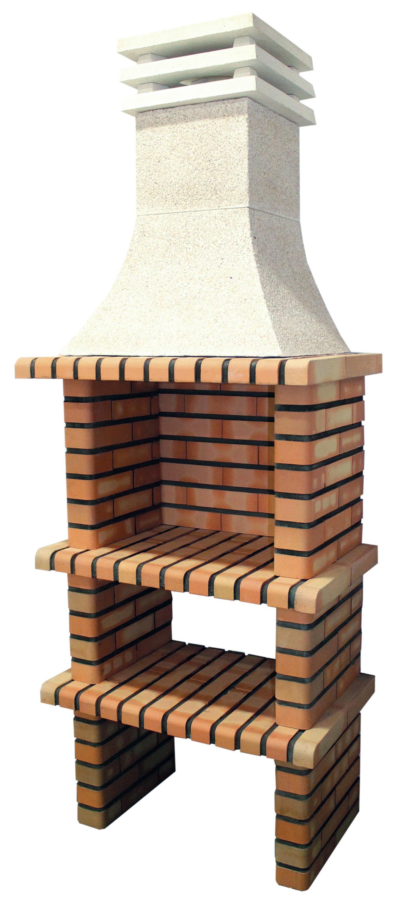 BARBECUE BRICK I - Barbecue simple, en brique et ciment réfractaire ...