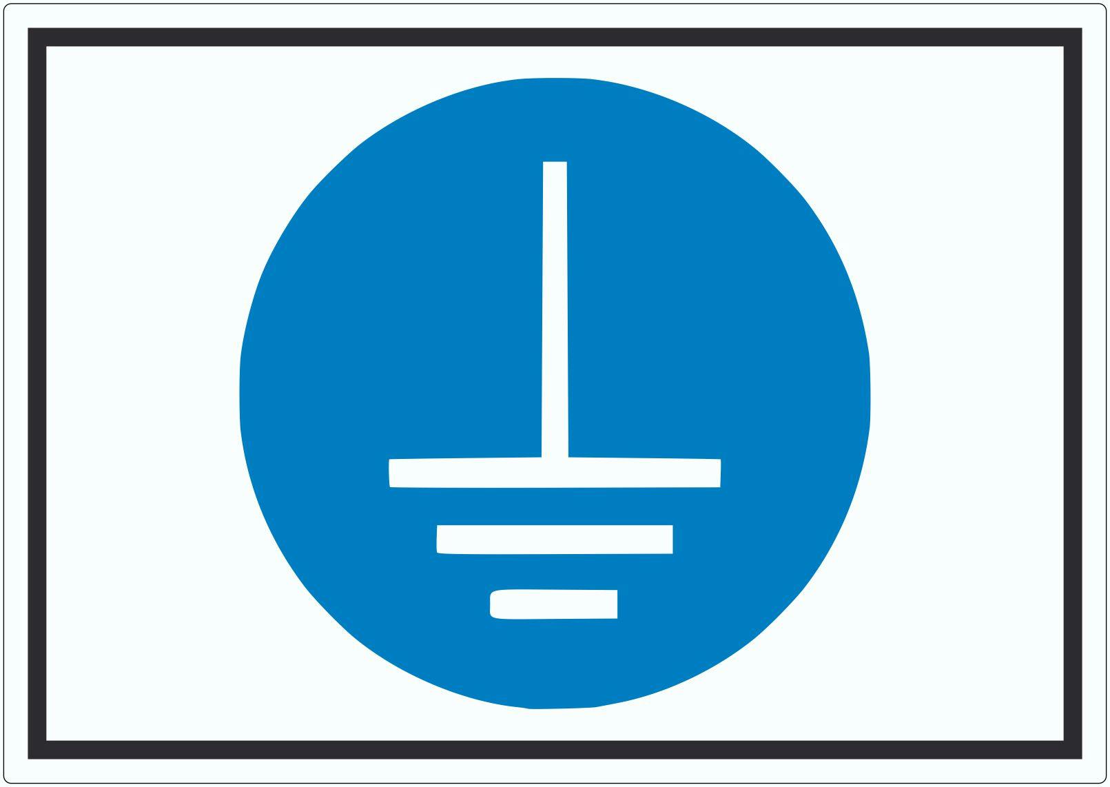 Vor Benutzung erden Symbol Aufkleber A1 (594x841mm) | METRO