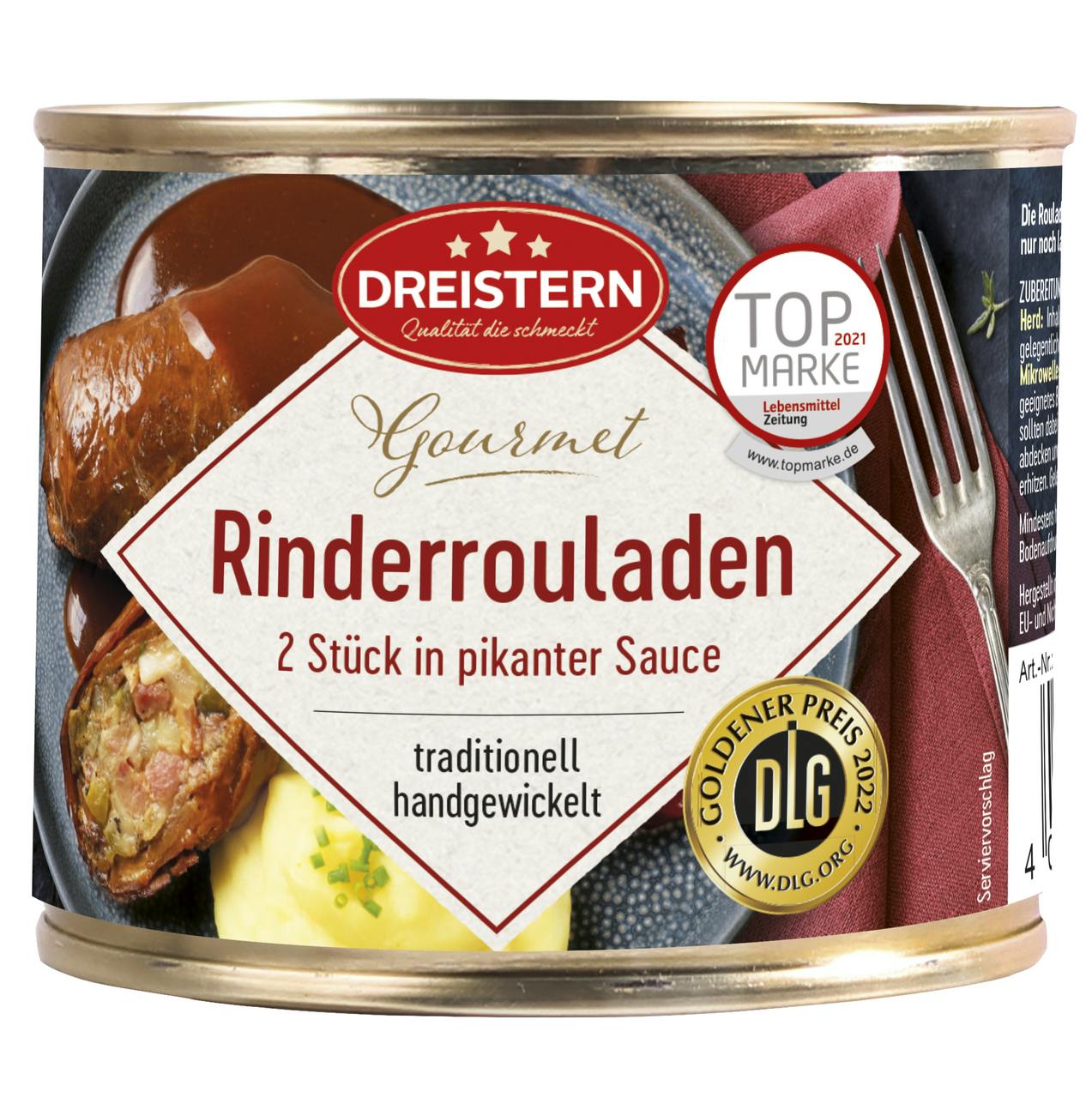 Dreistern Gourmet Rinderrouladen In Pikanter Sauce (500 g) | METRO