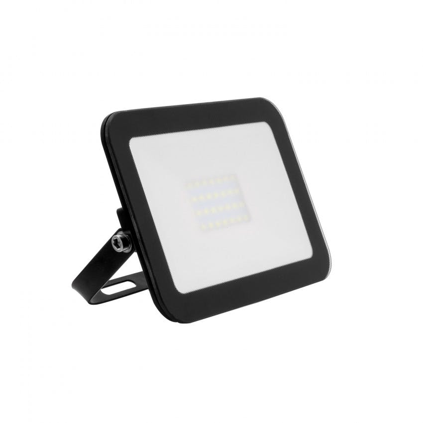 efectoLED Foco Proyector LED 20W 120lm/W IP65 Slim Cristal Negro Blanco Frío 6000K - 6500K | Makro
