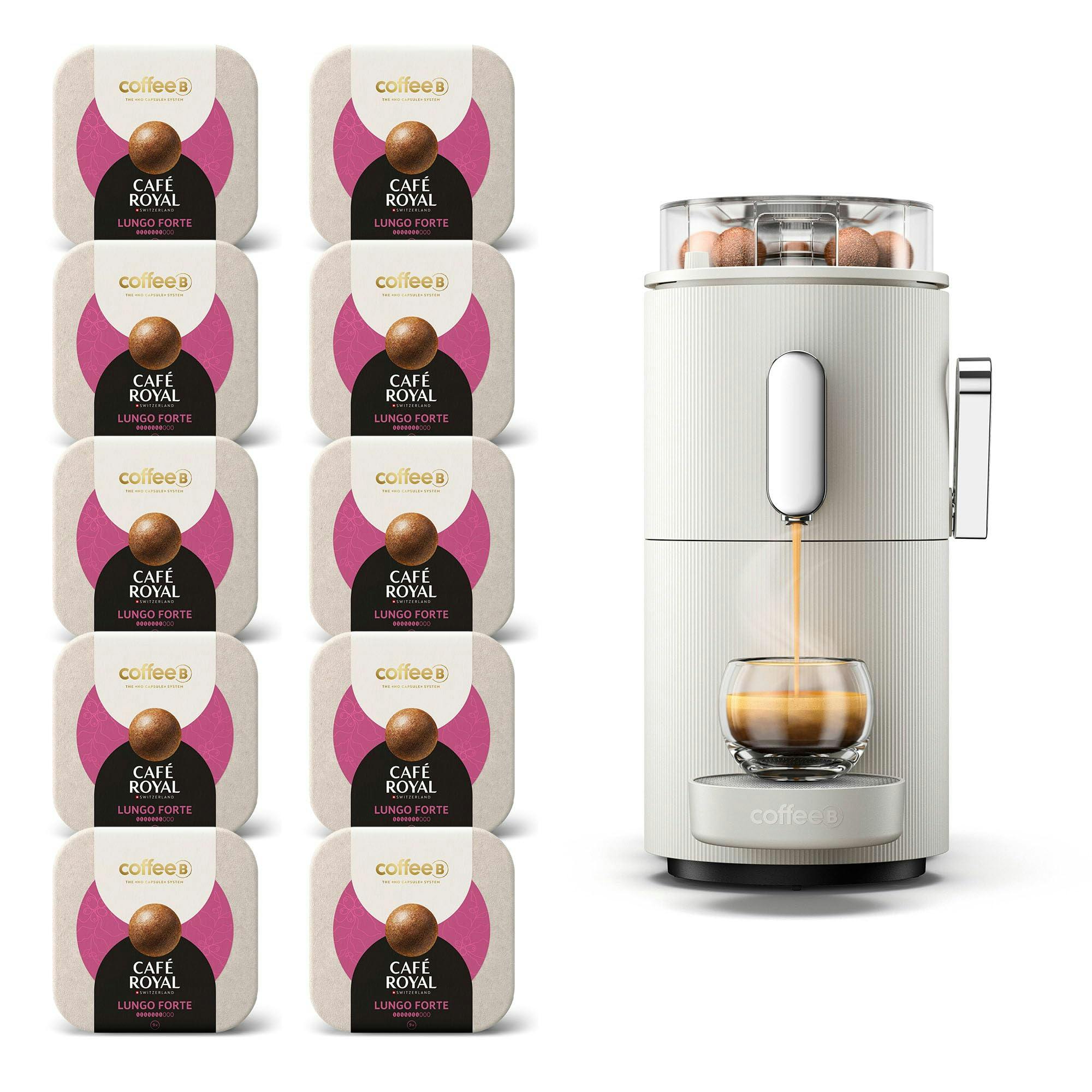 Machine à Café CoffeeB Globe Blanc 1.3L avec 90 Coffee Balls Lungo ...