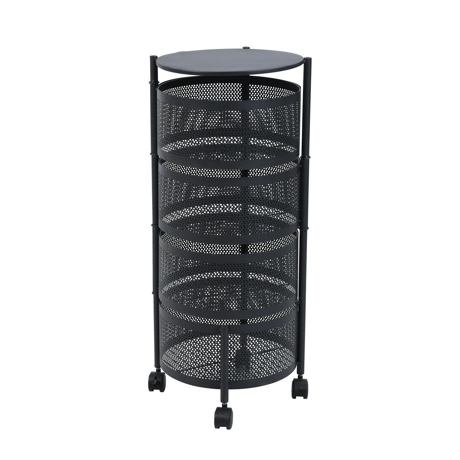 SVITA Lagerregal Metall rund Aufbewahrungsregal mit Rollen Metallregal ...