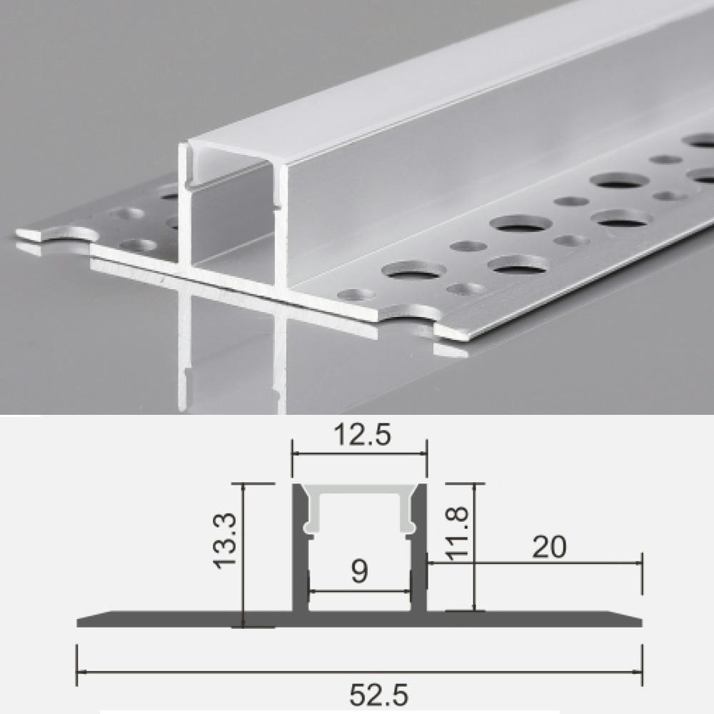 2m LED Alu Profil Unterputz Rigips Trockenbau Schiene Kanalprofil mit ...