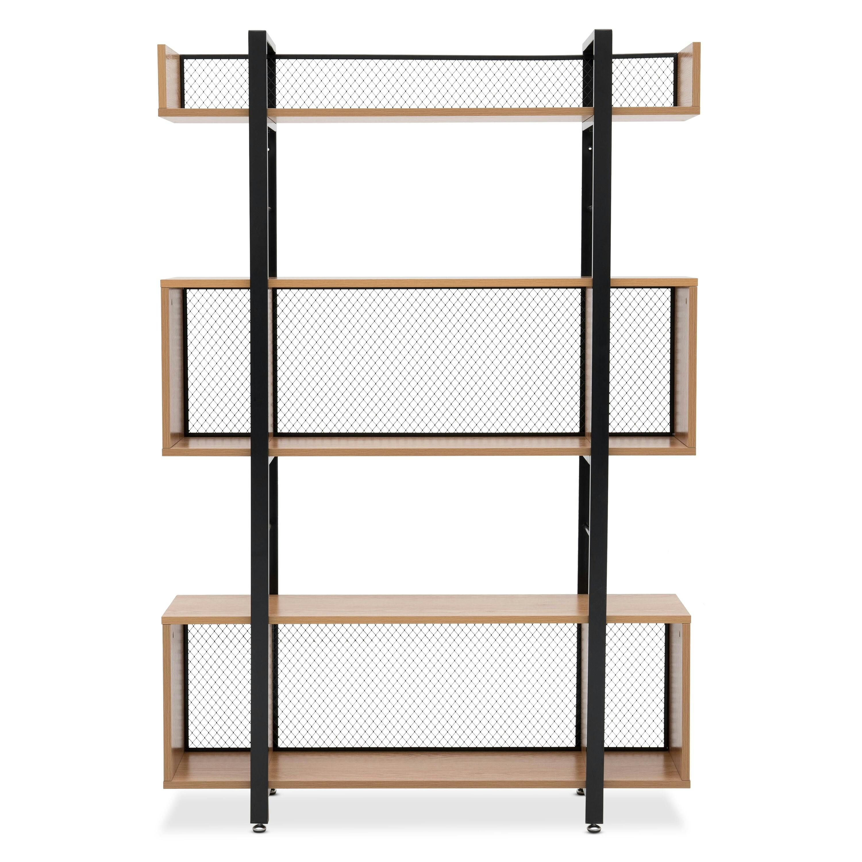 Möbilia Regal | 3 offene Fächer | Böden MDF, Gestell Metall | B 120 x T ...