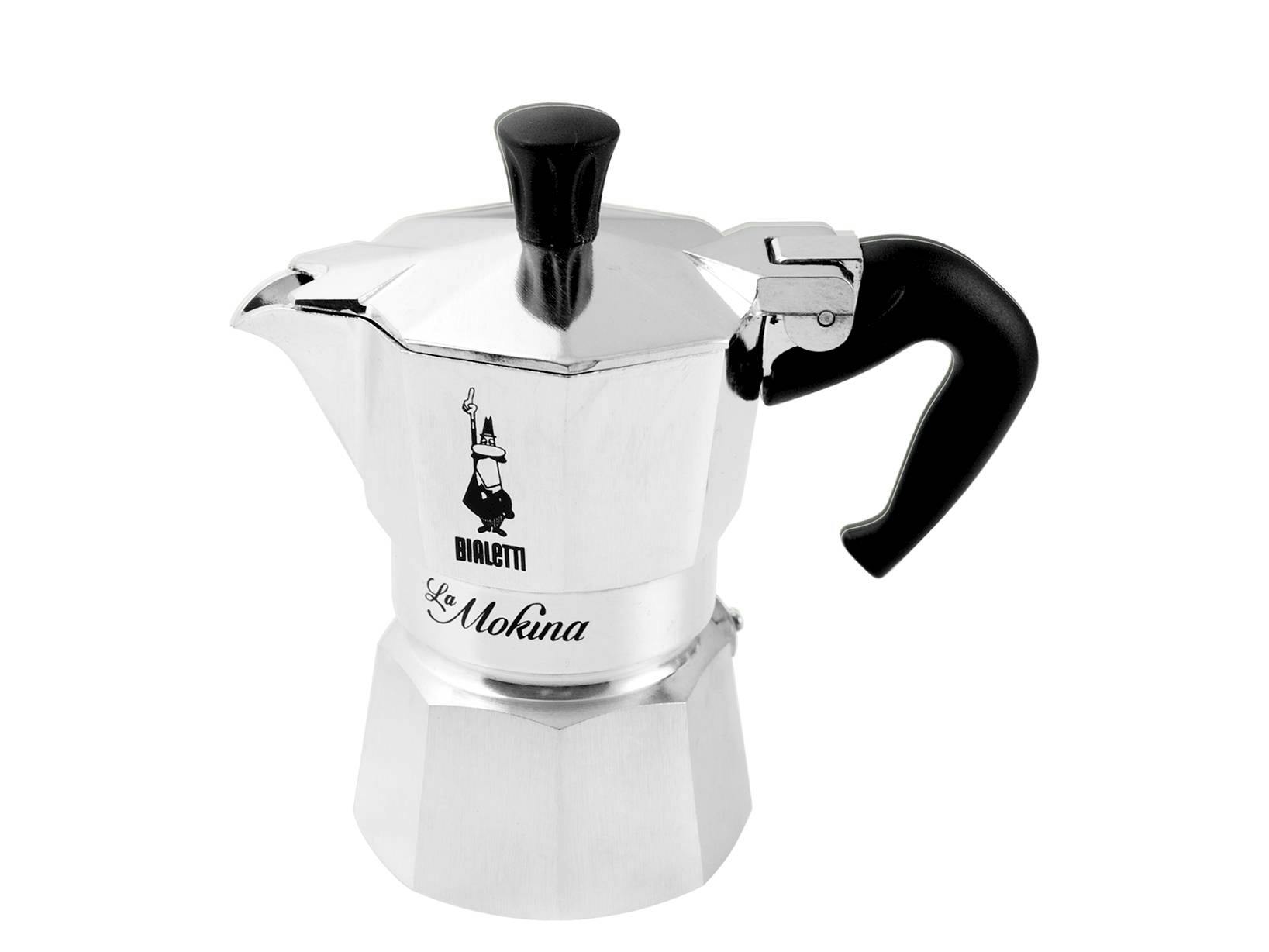 Bialetti Caffettiera Mokina Aluminium, Silber, Fassungsvermögen halbe ...