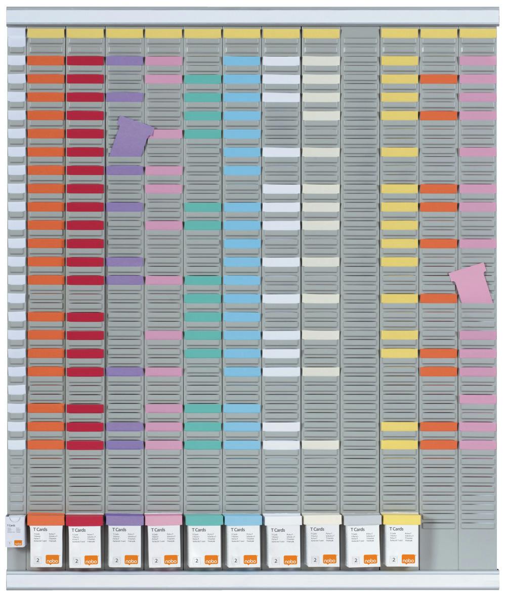 Nobo T-Card Kit, Planner Annuale con 54 Slot, 2911200 | METRO